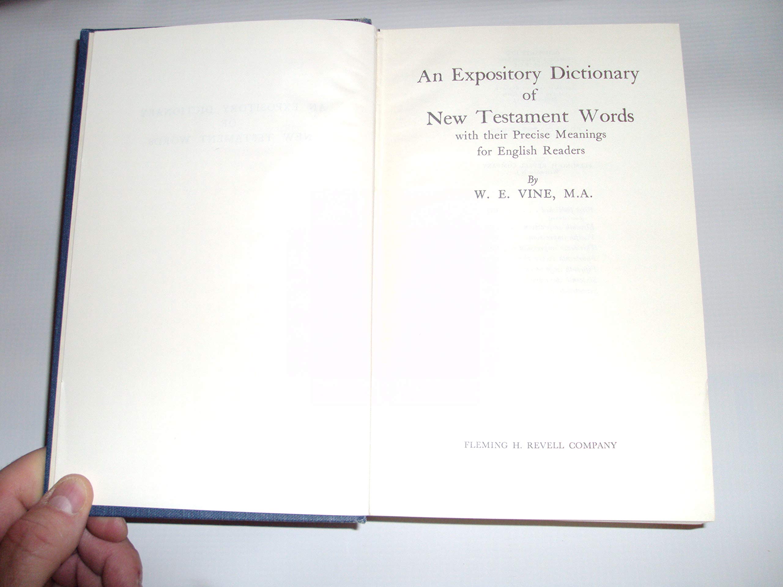 An Expository Dictionary of New Testament Words: With Their Precise ...