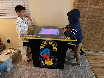 Amazon.com: Arcade1Up PAC-MAN Arcade Game Table, Full Home Machine ...