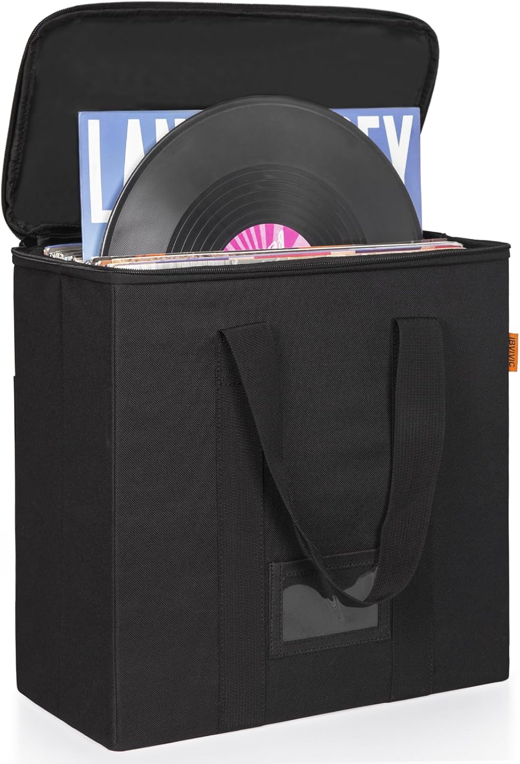 BQKOZFIN Vinyl Record Storage Box for 12-inch Records, Collapsible LP Record Organizer Crate ...