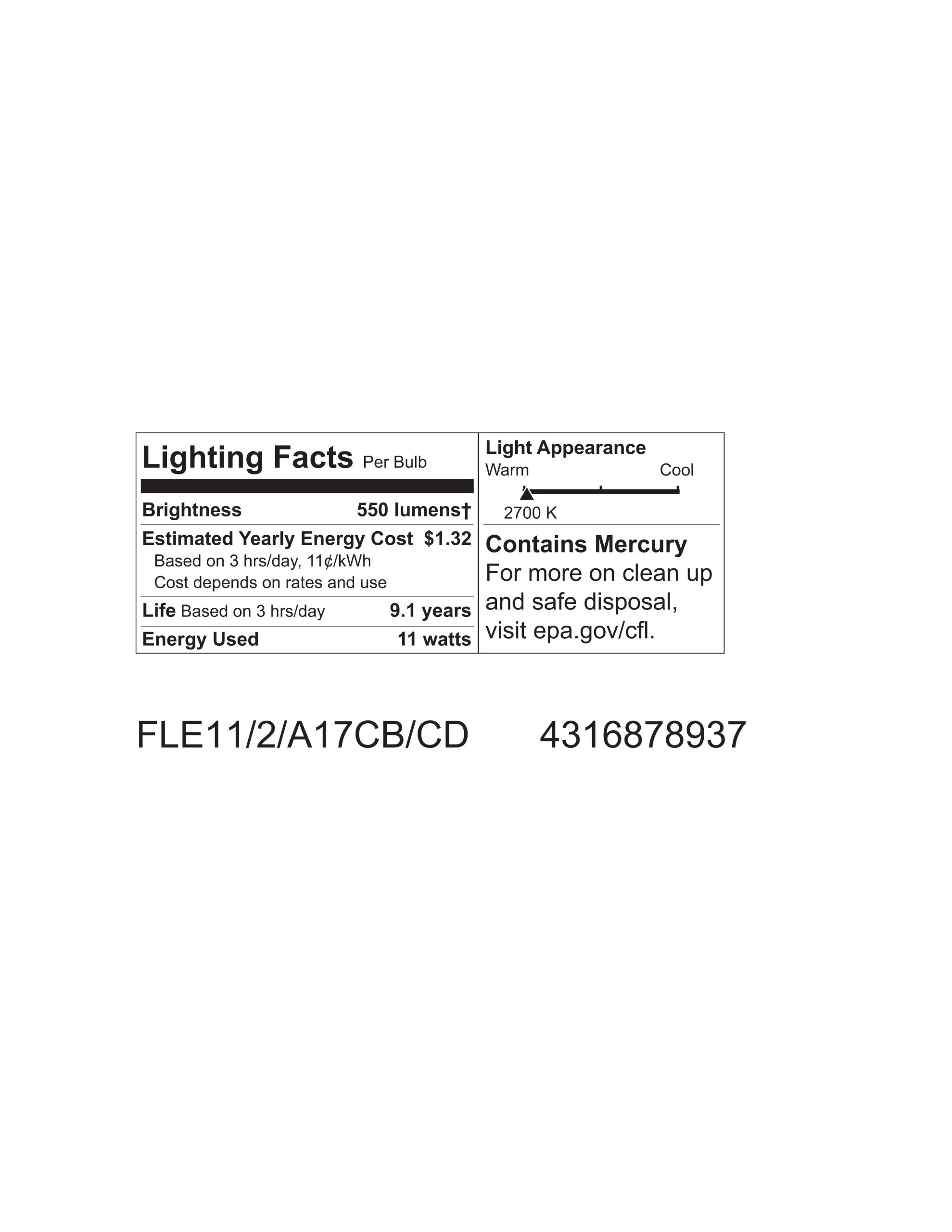 GE Lighting 78937 Energy Smart CFL 11-Watt (40-watt replacement) 505 ...