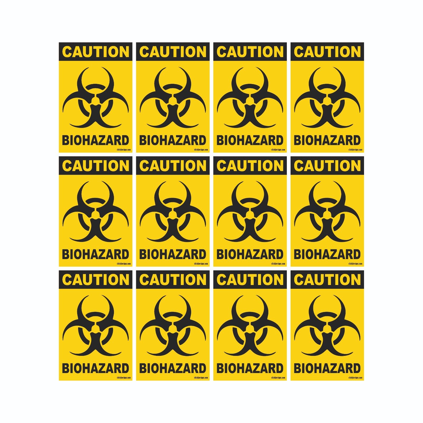 Clickforsign Biohazard Hazard Danger Safety Warning Sign Decal Sticker ...