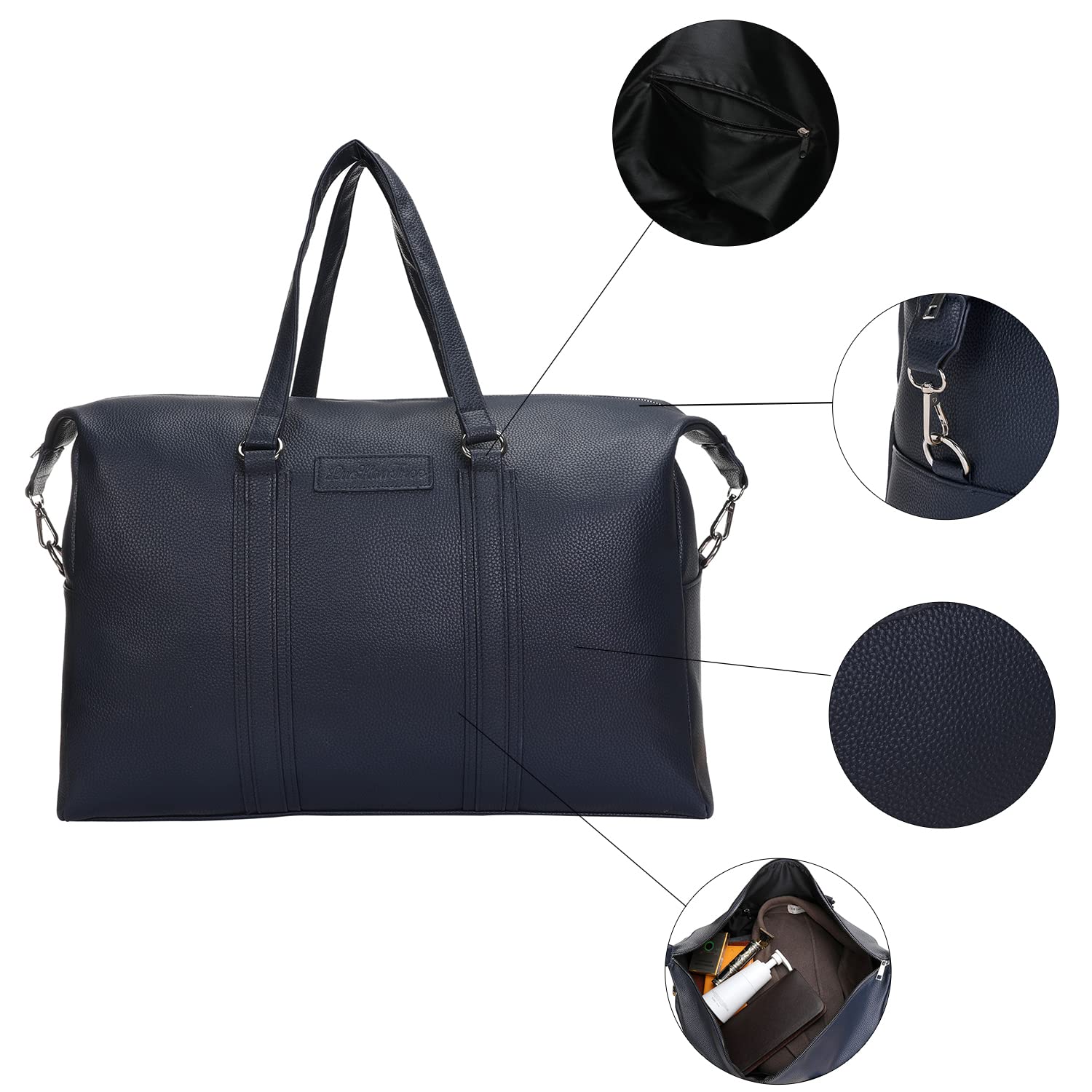 Weekend/Overnight Duffel Bags, Leather Travel Bags, Gym Tote Bag, Carry ...