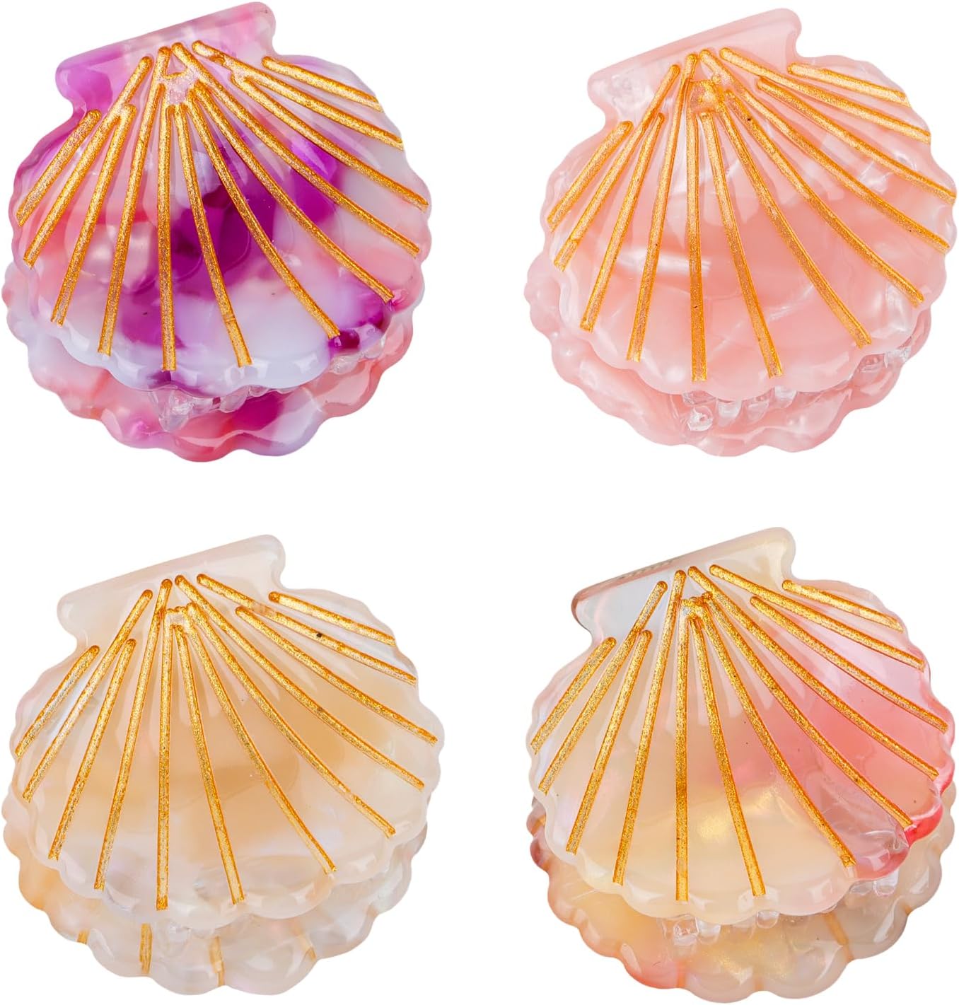 Amazon.com : YARIEW Seashell Hair Accessories - Mini Claw Clips ...