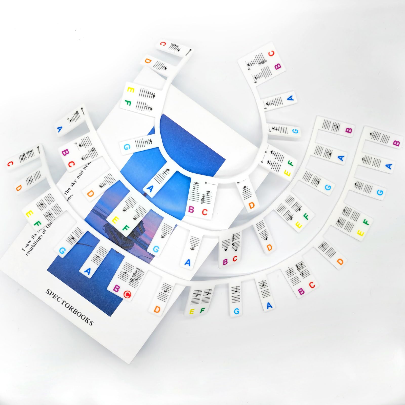 Snapklik.com : BlingKingdom Removable Keyboard Note Labels 88-Key Full ...