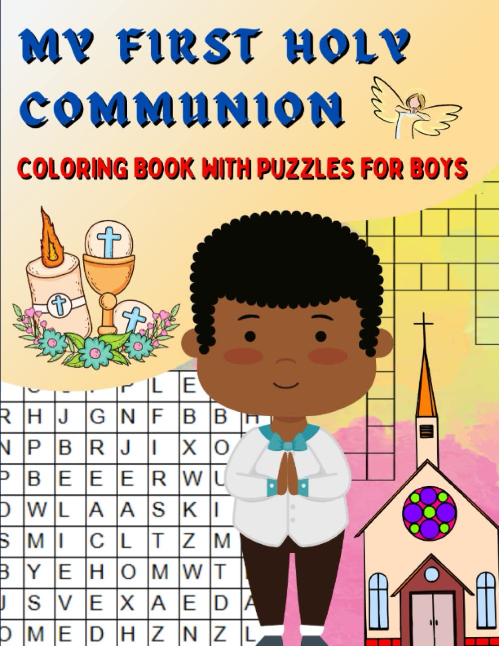 My First Holy Communion Coloring Book With Puzzles For Boys ...