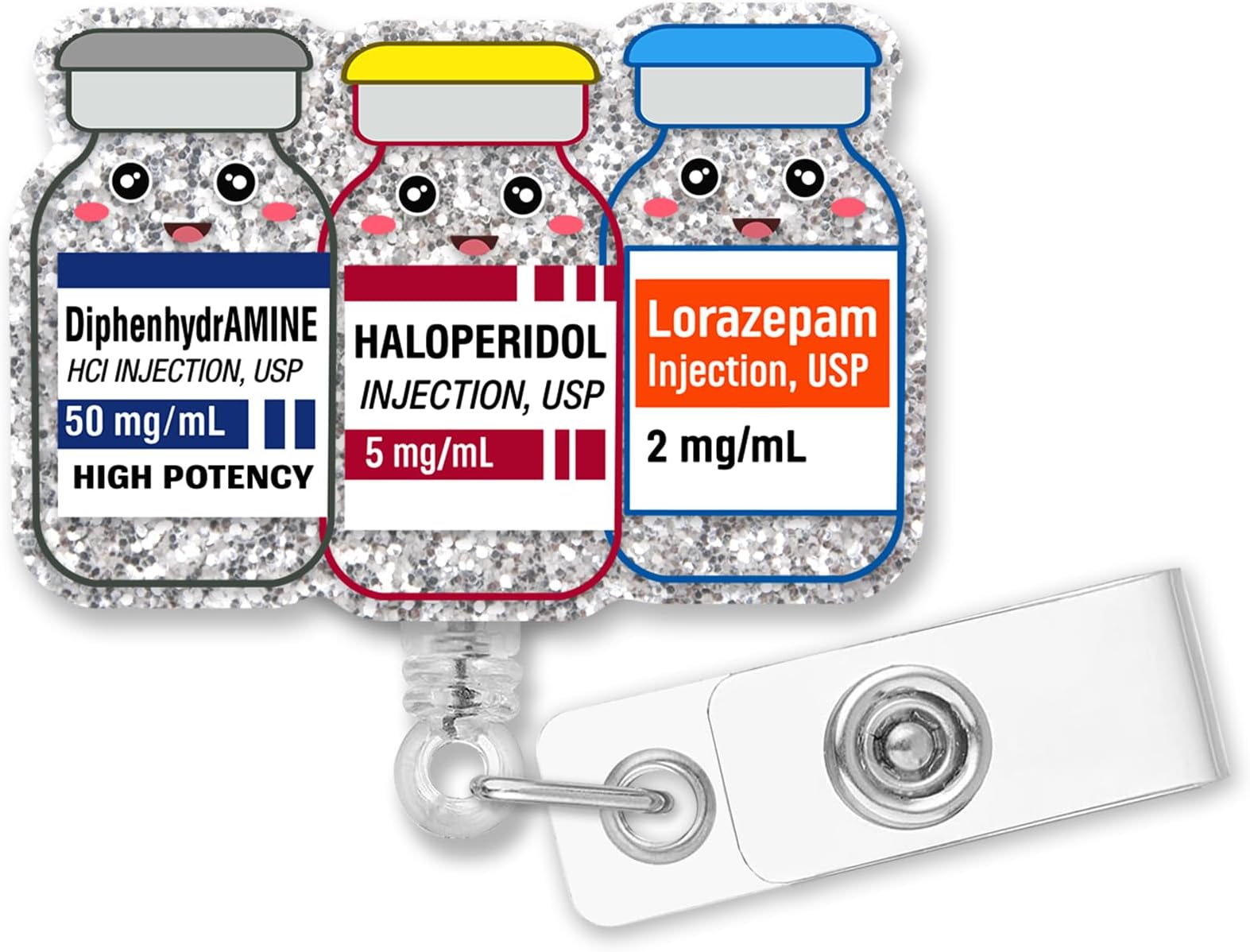 Amazon.com : The Dream Team Funny Badge Reel - Psych Nurse Badge Reel ...