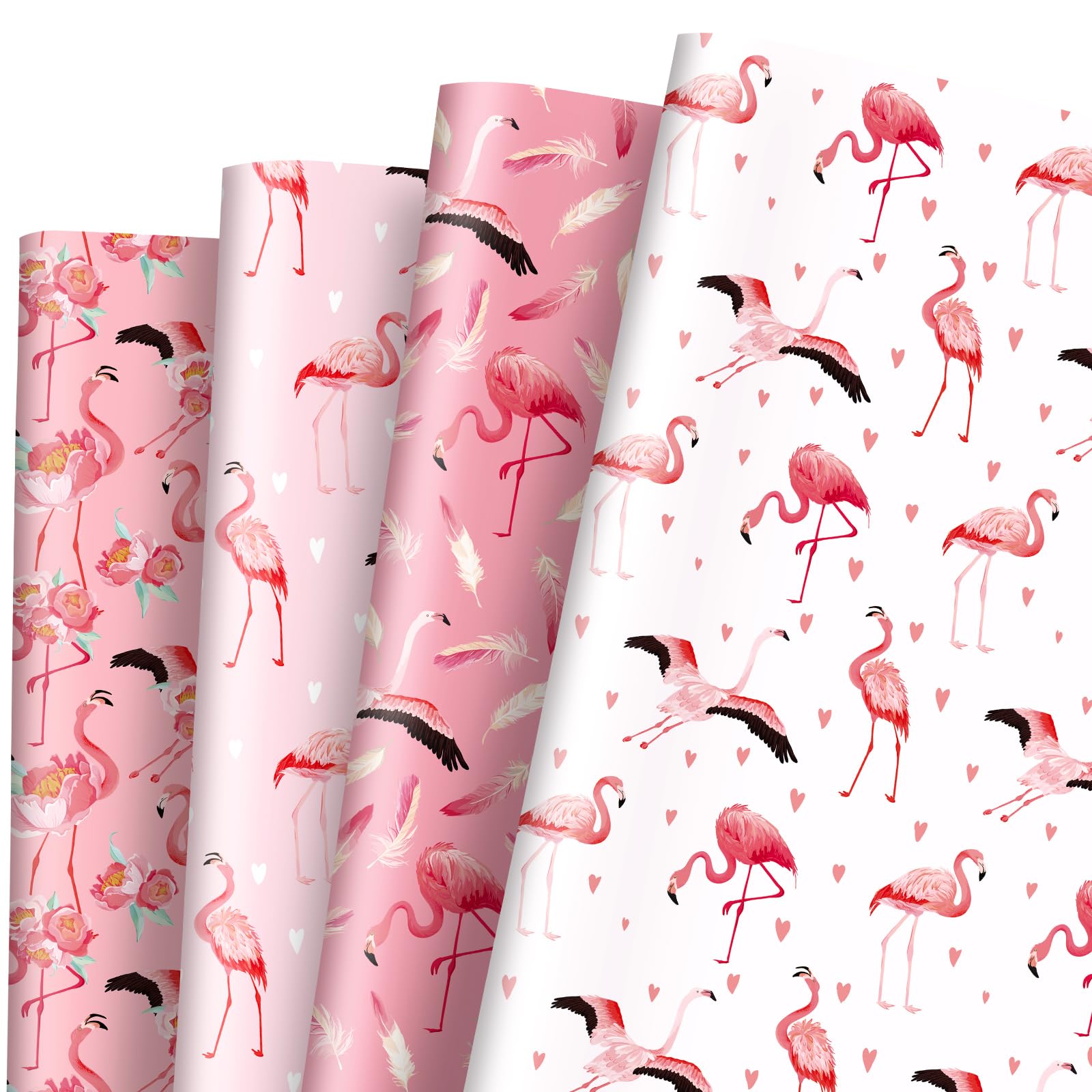 Amazon.com: Generic AnyDesign 12 Sheets Flamingo Wrapping Paper - Not ...