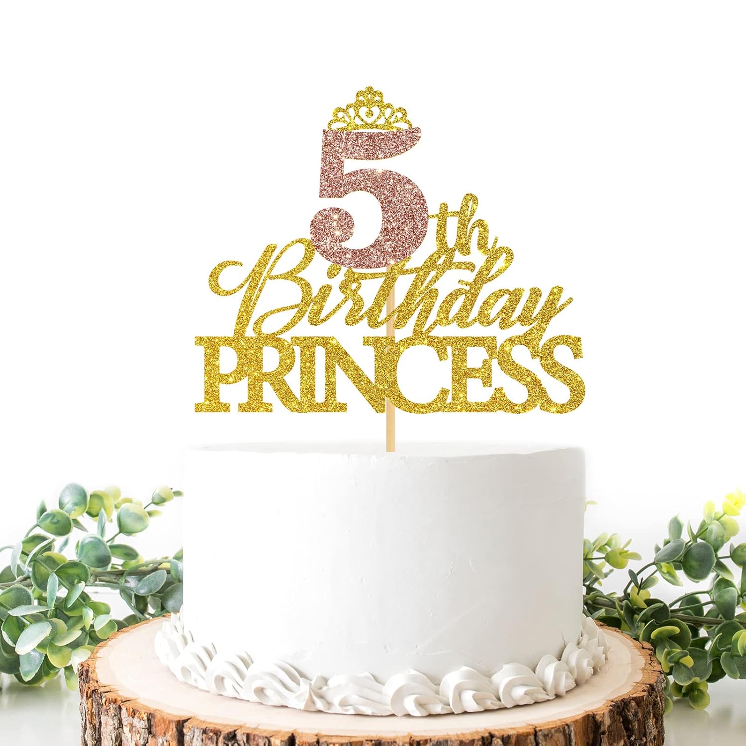 Helewilk 5th Birthday Princess Cake Topper, Birthday Princess Cake ...