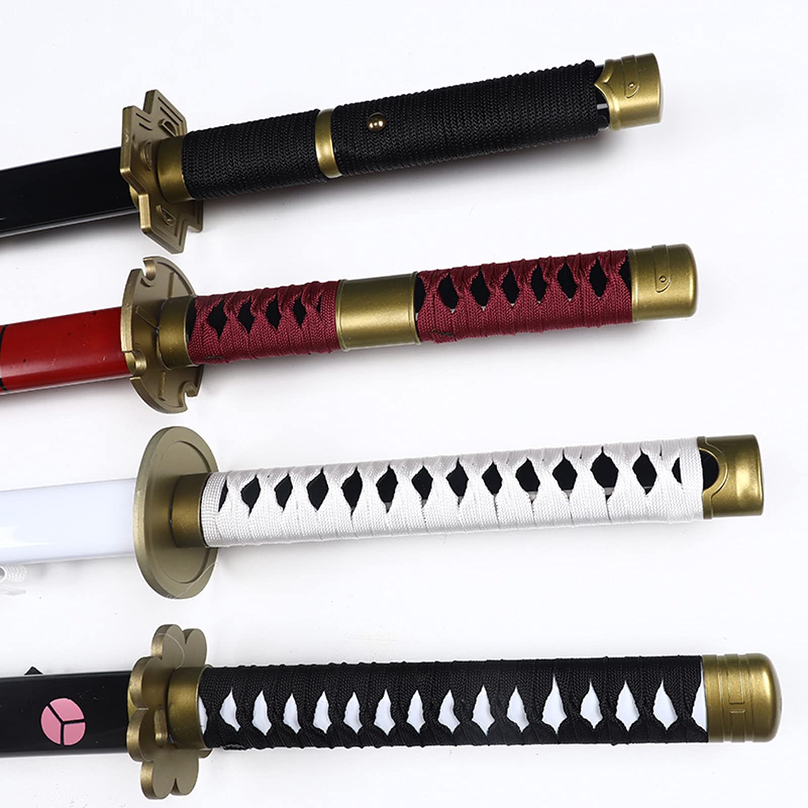 Abynow Anime Black Samurai Ninja Sword With Scabbard, Katana Sword ...