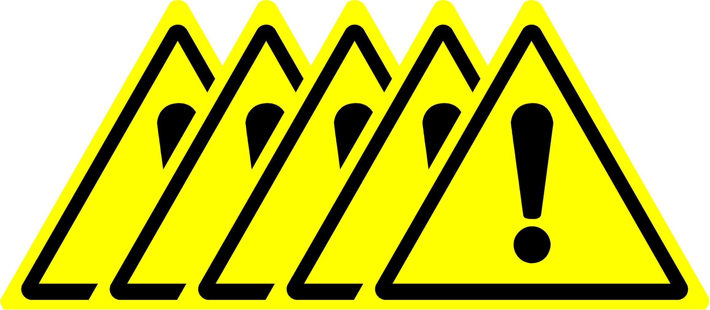 ISO Safety Sign - International Hazard Warning Symbol - Self Adhesive ...