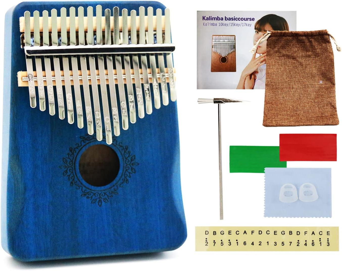 Amazon.com: Nino Percussion Kids' Kalimba with Five Chrome Plated Steel ...