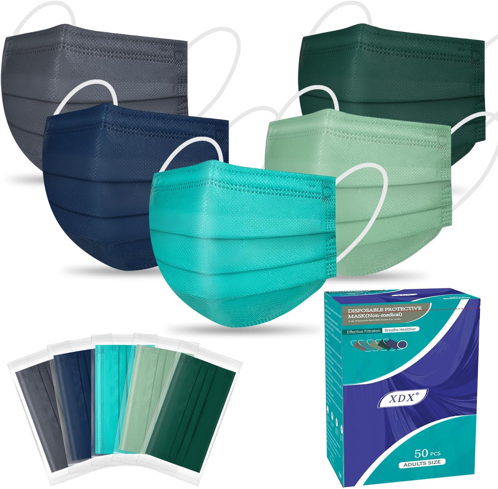 Amazon.com: VIRTUE CODE Support Face Masks - Soft 3 Ply Comfort Face ...