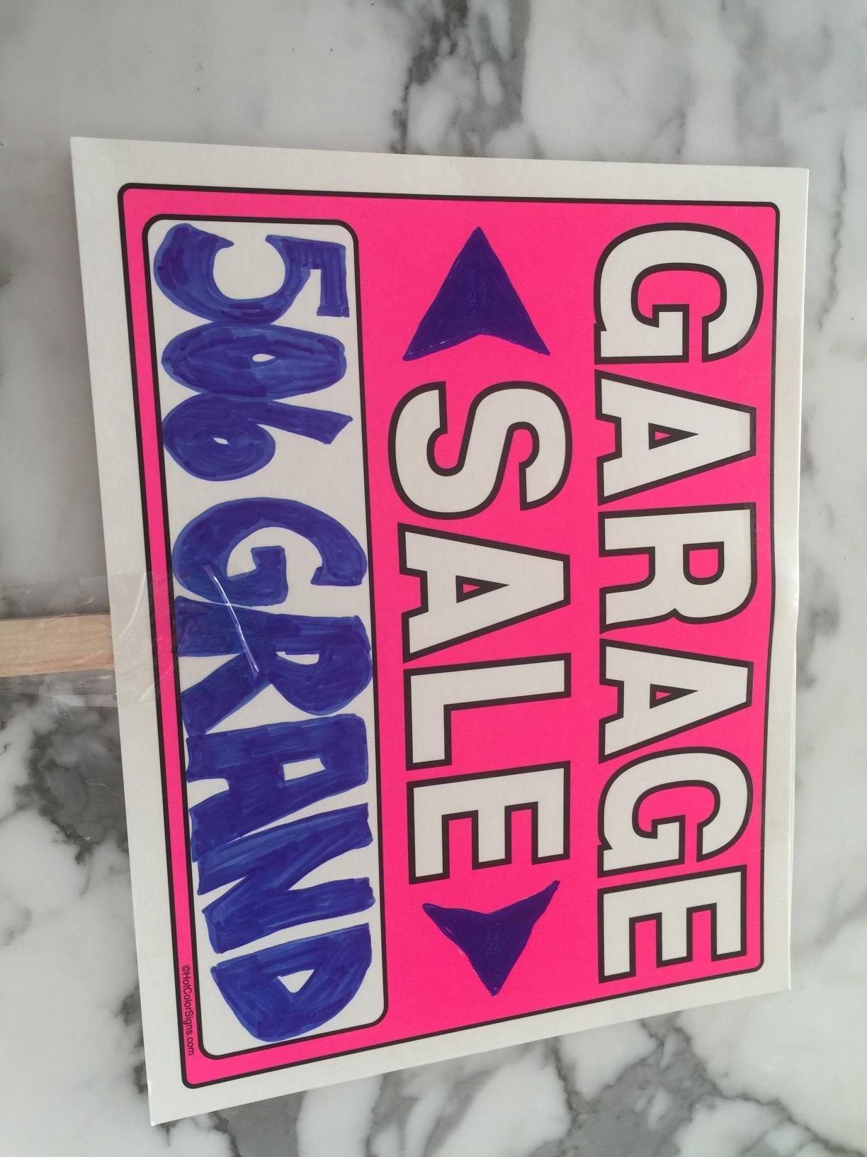 Amazon.com: Garage Sale Sign Kit with Pricing Stickers and Wood Sign ...