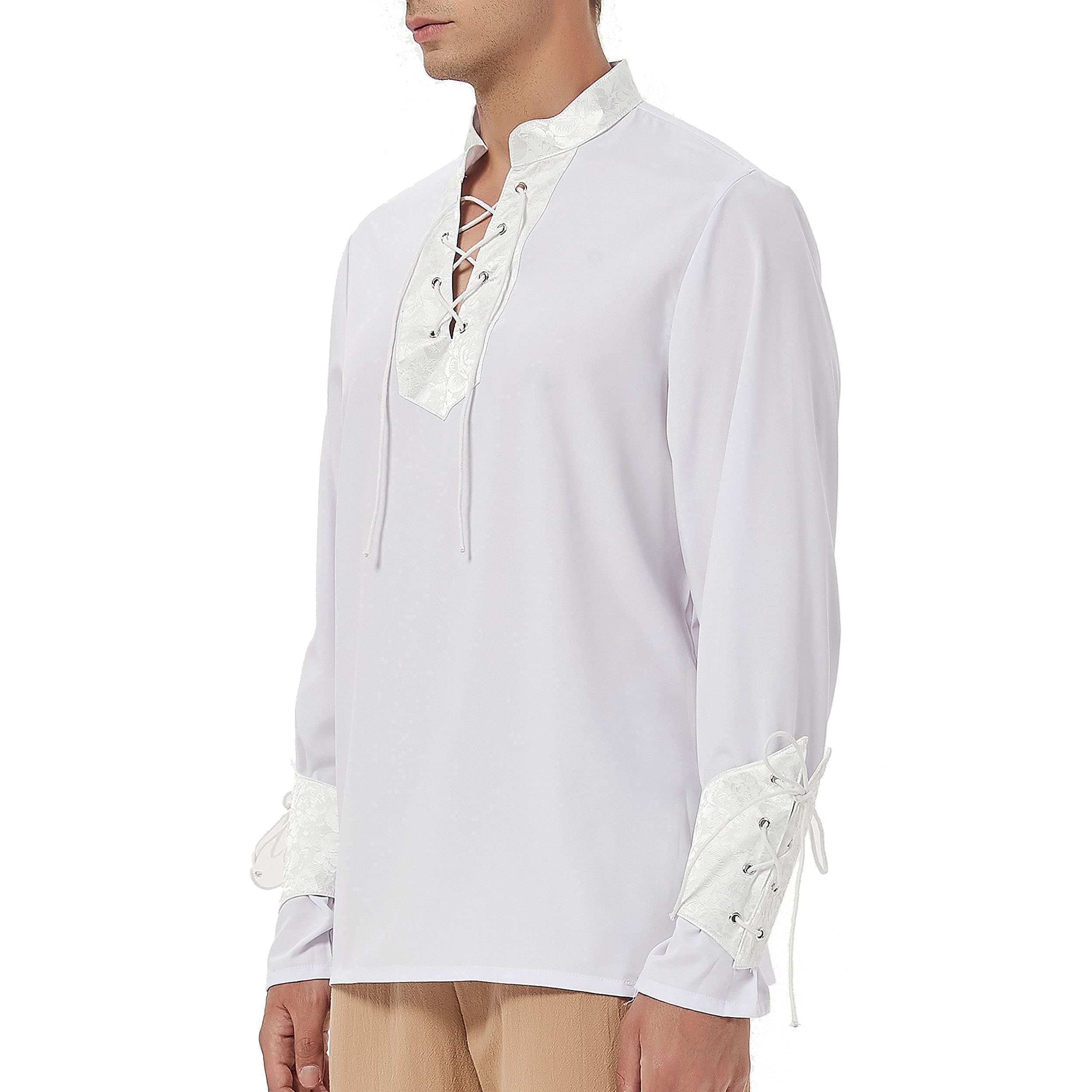 Snapklik.com : Moomphya Mens Pirate Shirt Vampire Renaissance Steampunk ...