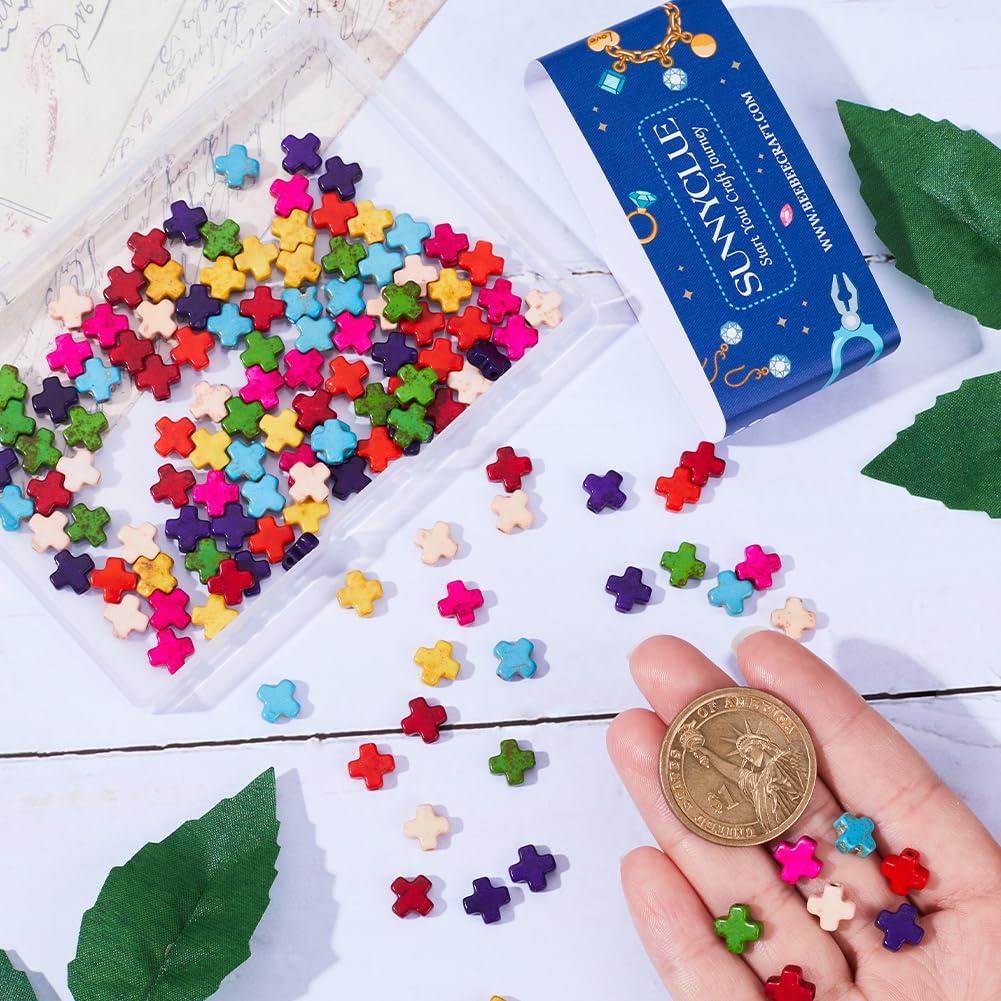 Snapklik.com : 1 Box 250Pcs Cross Beads Mini Small Colorful Cross ...