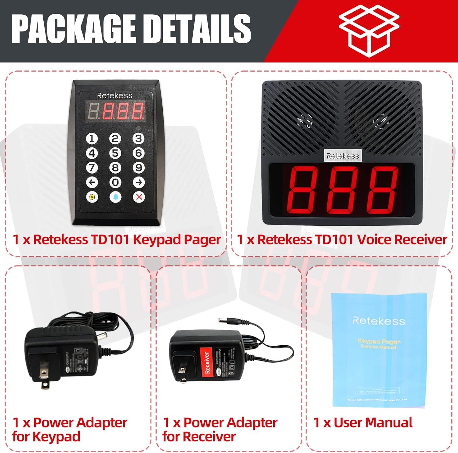 Retekess TD101 Queue Calling System with Larger LCD Nepal | Ubuy
