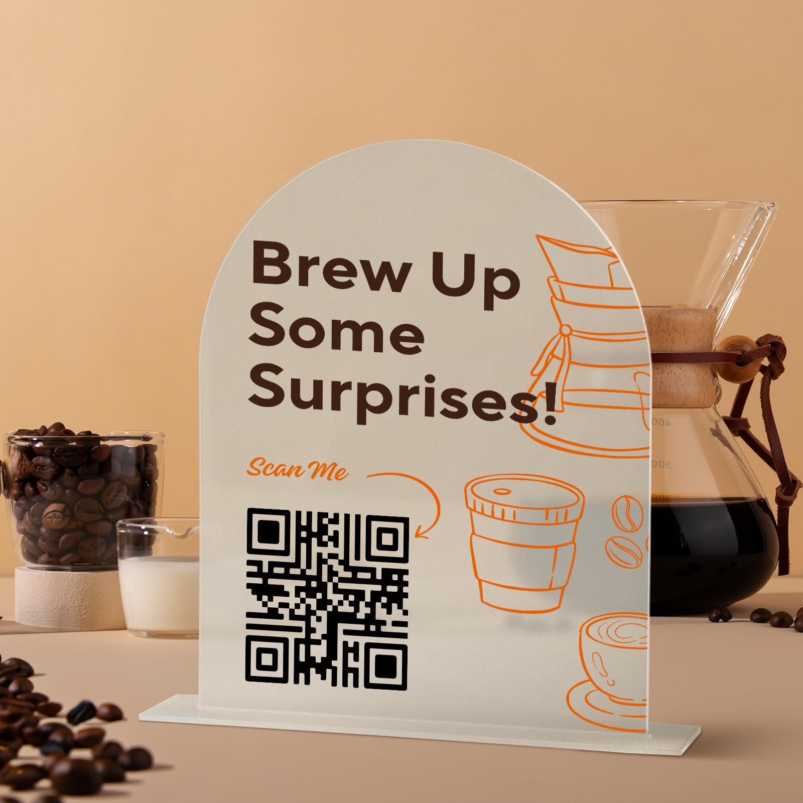 Snapklik.com : UNIQOOO 10 Pack Acrylic 8x10 Frosted Arch Table Sign For ...