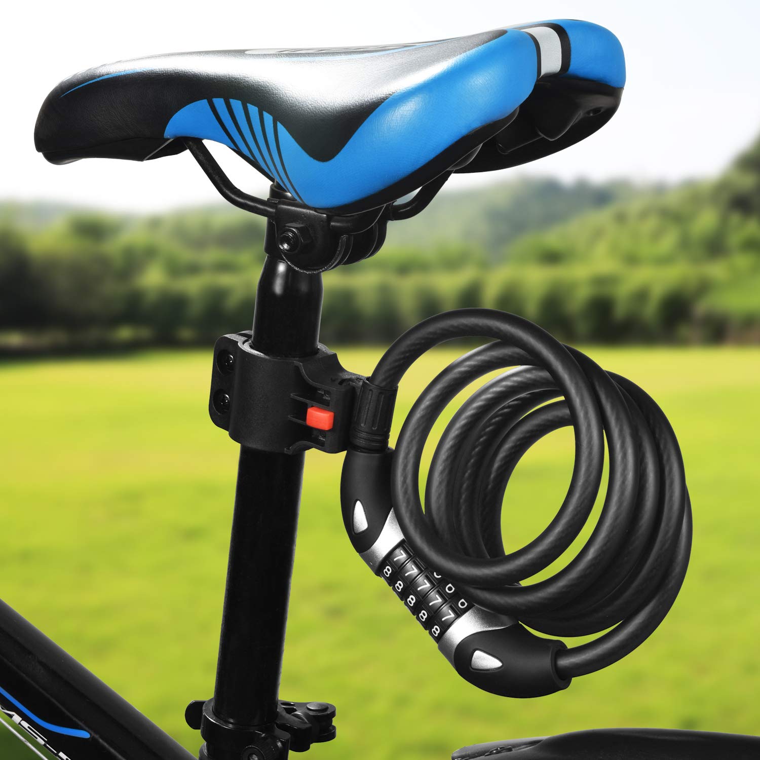 Snapklik.com : LEICHTEN Bike Lock, 5 Digit Resettable Combination ...