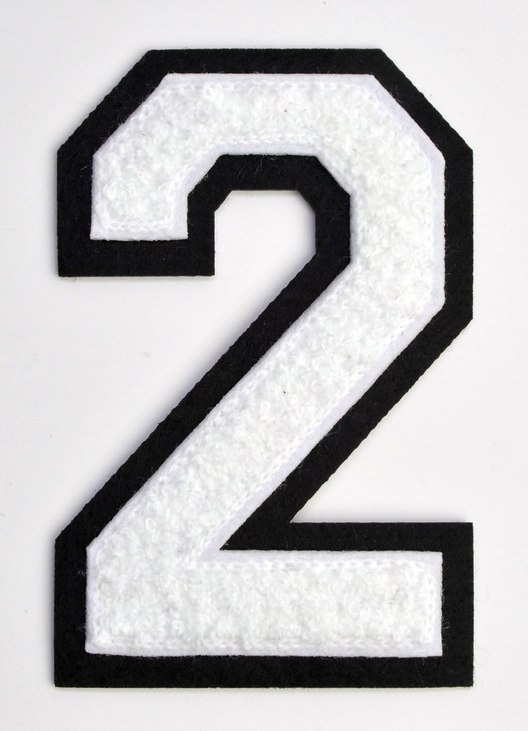 Varsity Number Patches - White Embroidered Chenille Letterman Patch - 4 ...