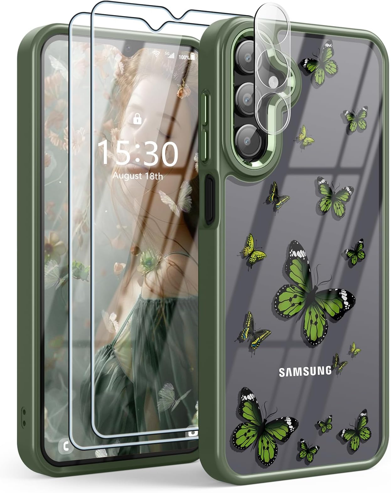 Amazon.com: CASBST for Samsung Galaxy A14 5G Case with 2X Screen Protector and A Camera Lens ...