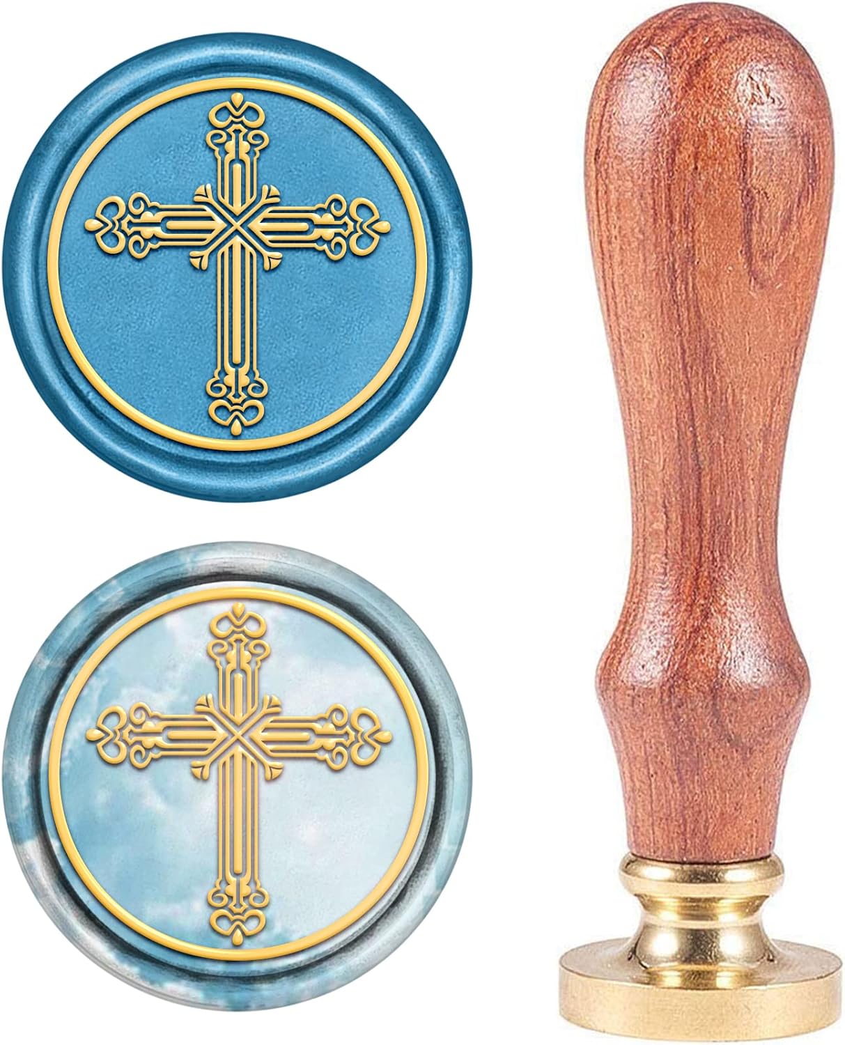 Amazon.com: CRASPIRE Cross Wax Seal Stamp Christmas Sealing Wax Stamps ...