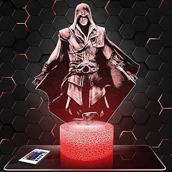 Assassin's C Deco Lamp for Boys Bedroom 3D Assassin's C Object Gaming ...