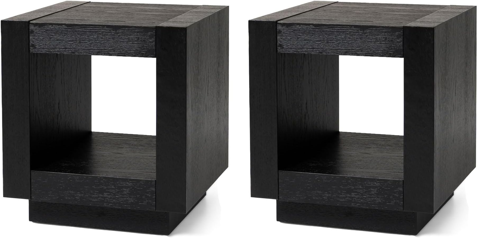 Amazon.com: Henn&Hart 22" Black Grain MDF Side Table : Home & Kitchen