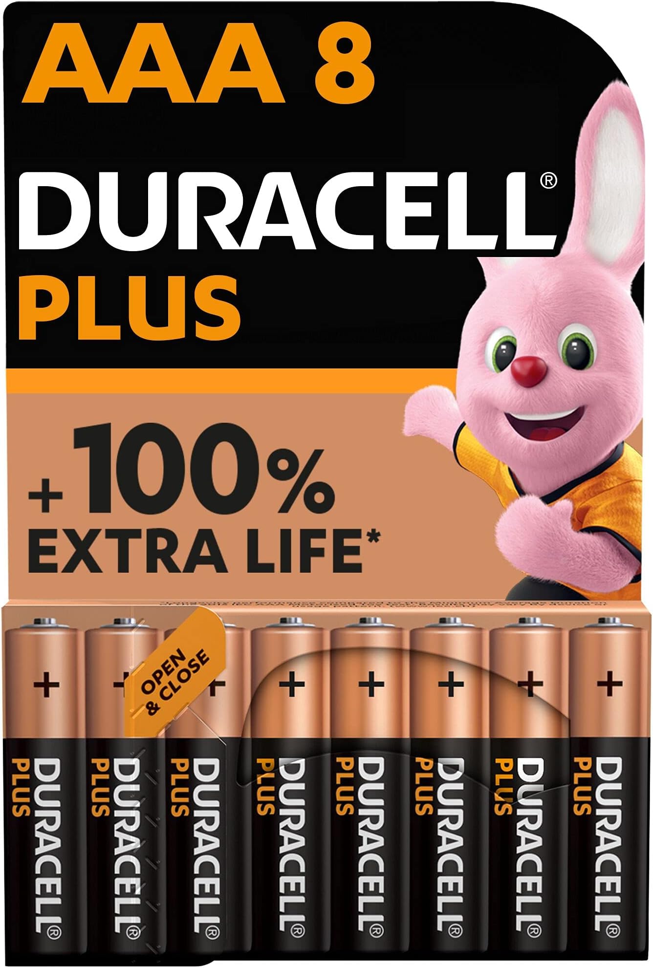 Duracell Plus AAA Batteries (8 Pack) - Alkaline 1.5V - Up To 100% Extra ...
