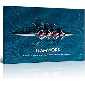 Amazon.com: Teamwork - (Rowing) Coming Together Is a Beginning. Keeping ...