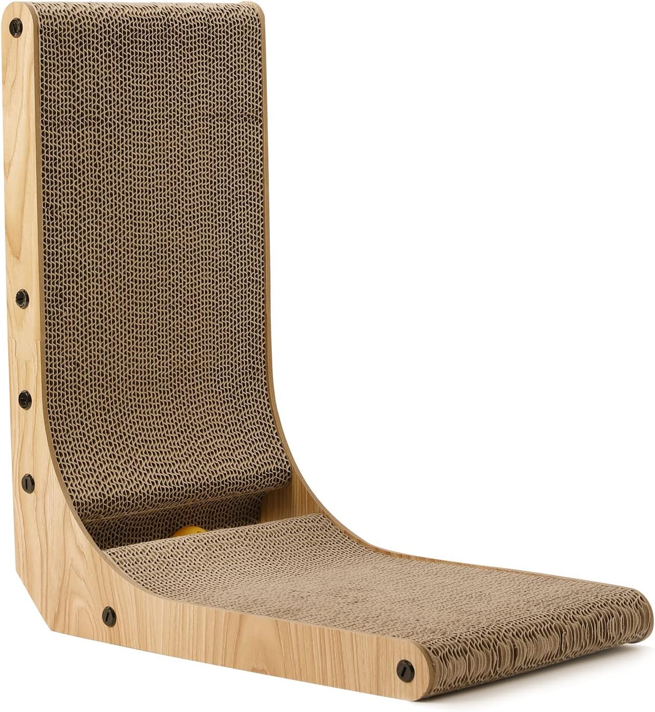 FUKUMARU Cat Scratching Board, 48 cm High L Shaped Scratching Board for ...