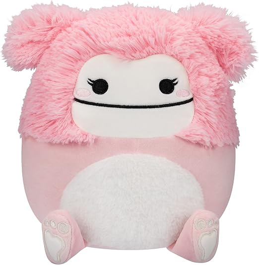 Amazon.com: Squishmallows 8-Inch Brina Pink Bigfoot with Fuzzy Belly ...