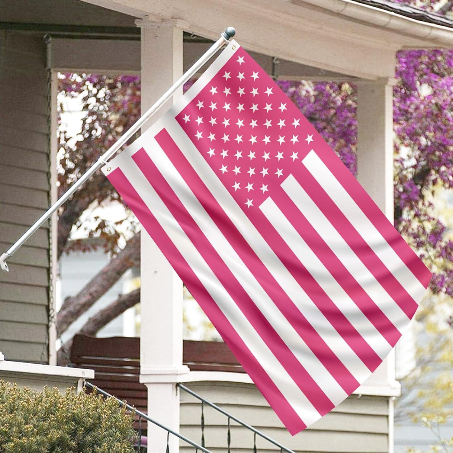 Bandera estadounidense rosa de 3 x 5 pies, bandera estándar de Estados ...