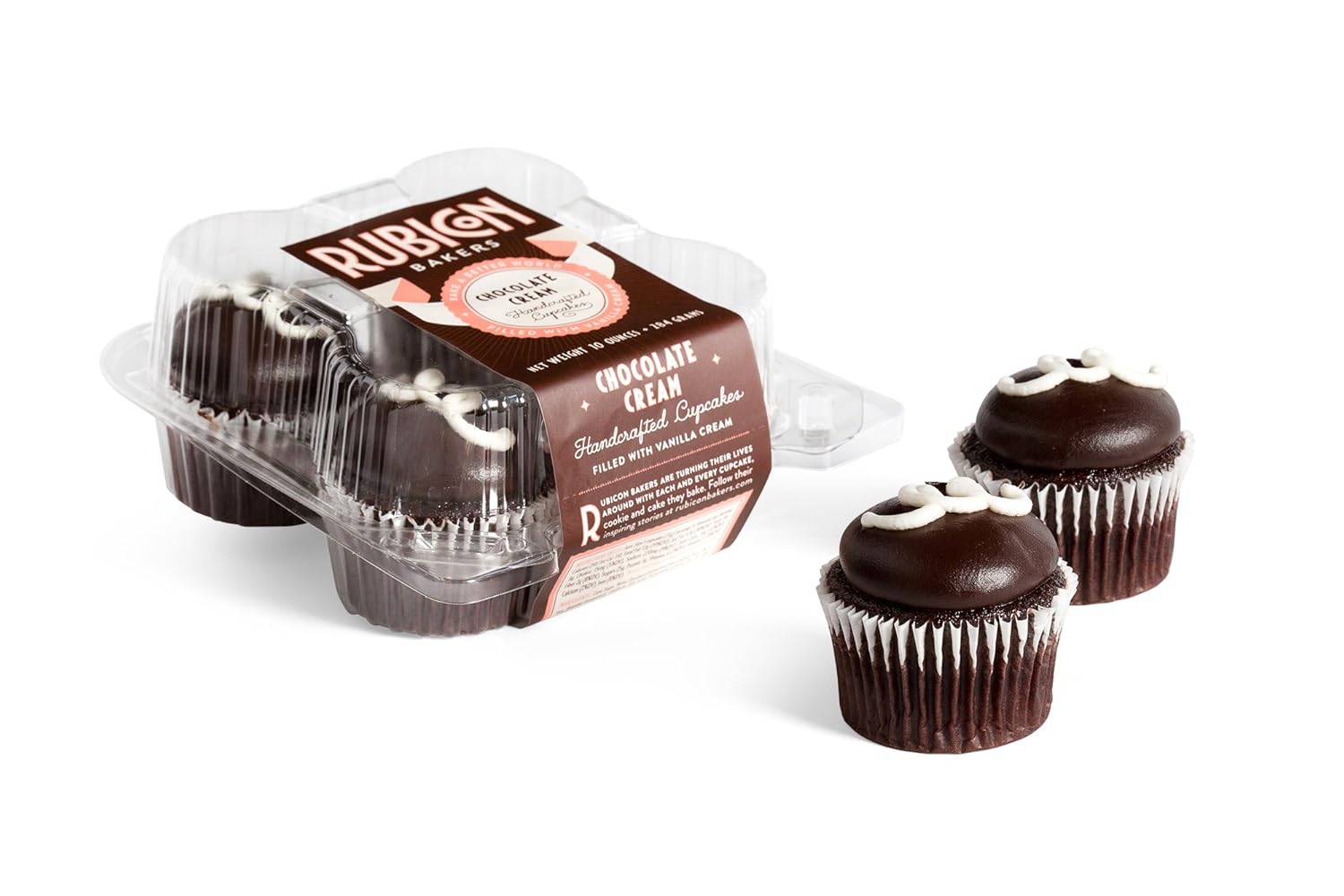 Amazon.com: Rubicon Bakery Cupcake Chocolate Cream, 10 oz., 4 ct ...