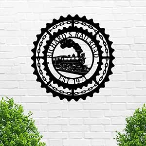 Amazon.com: Train Railroad Metal Signs Custom,Railway Personalized Last ...