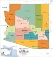 Mapa Político De Arizona