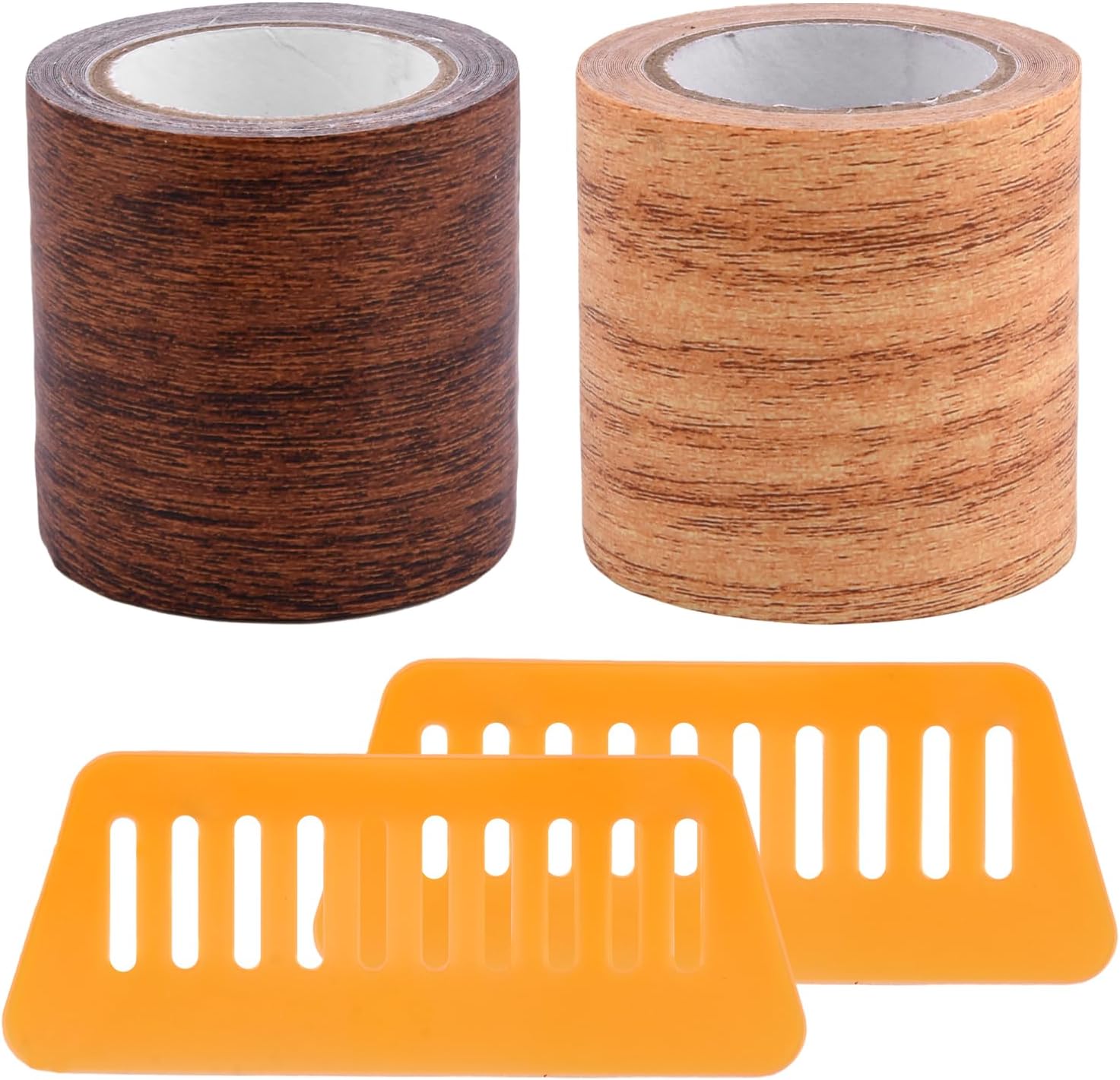 MOFUCA Wood Grain Tape, 2 Rolls Realistic Wood Tape Adhesive Wood Grain ...