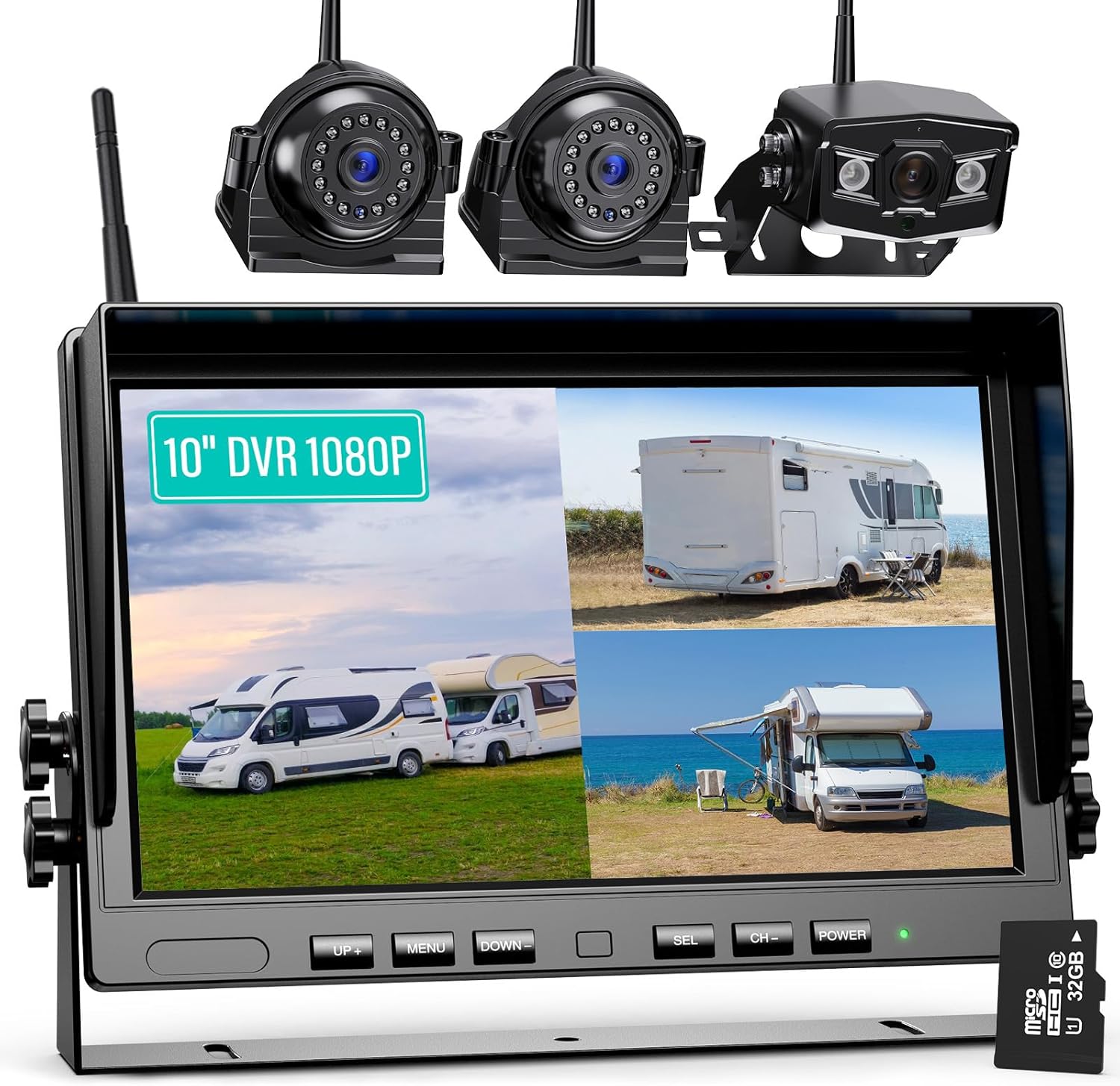 Amazon.com: Nuoenx 10" Wireless Backup Camera System for Truck, HD ...