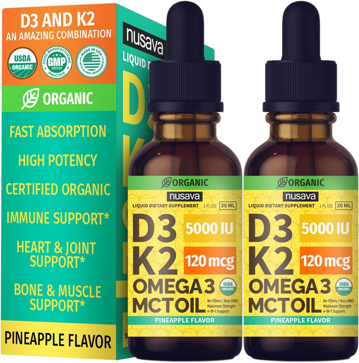 Amazon.com: Vitamin D3 K2 Liquid Drops 5000 IU (4oz) Maximum Strength ...