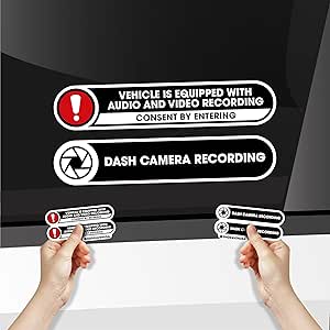 Amazon.com - Audio and Video Recording Stickers + Dash Camera Stickers