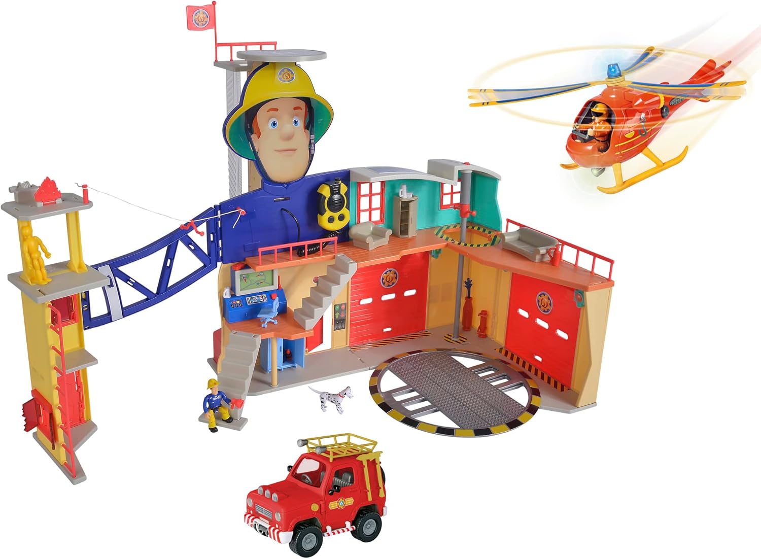 Amazon.com: Simba 109252613 Mega XXL Fireman Sam Station with ...
