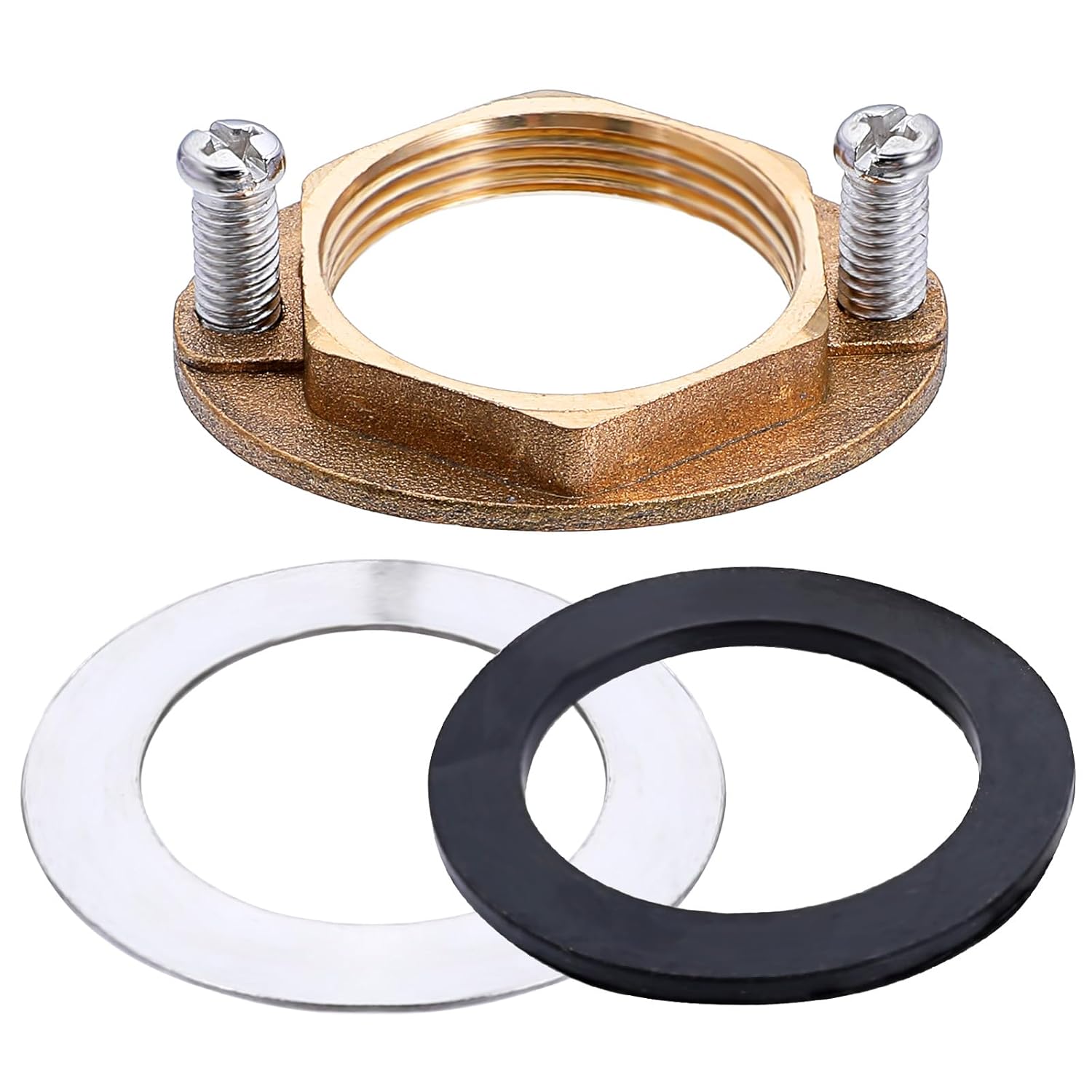 1 Set Brass Faucet Lock Nut Brass Female Locknut Faucet Washers for ...