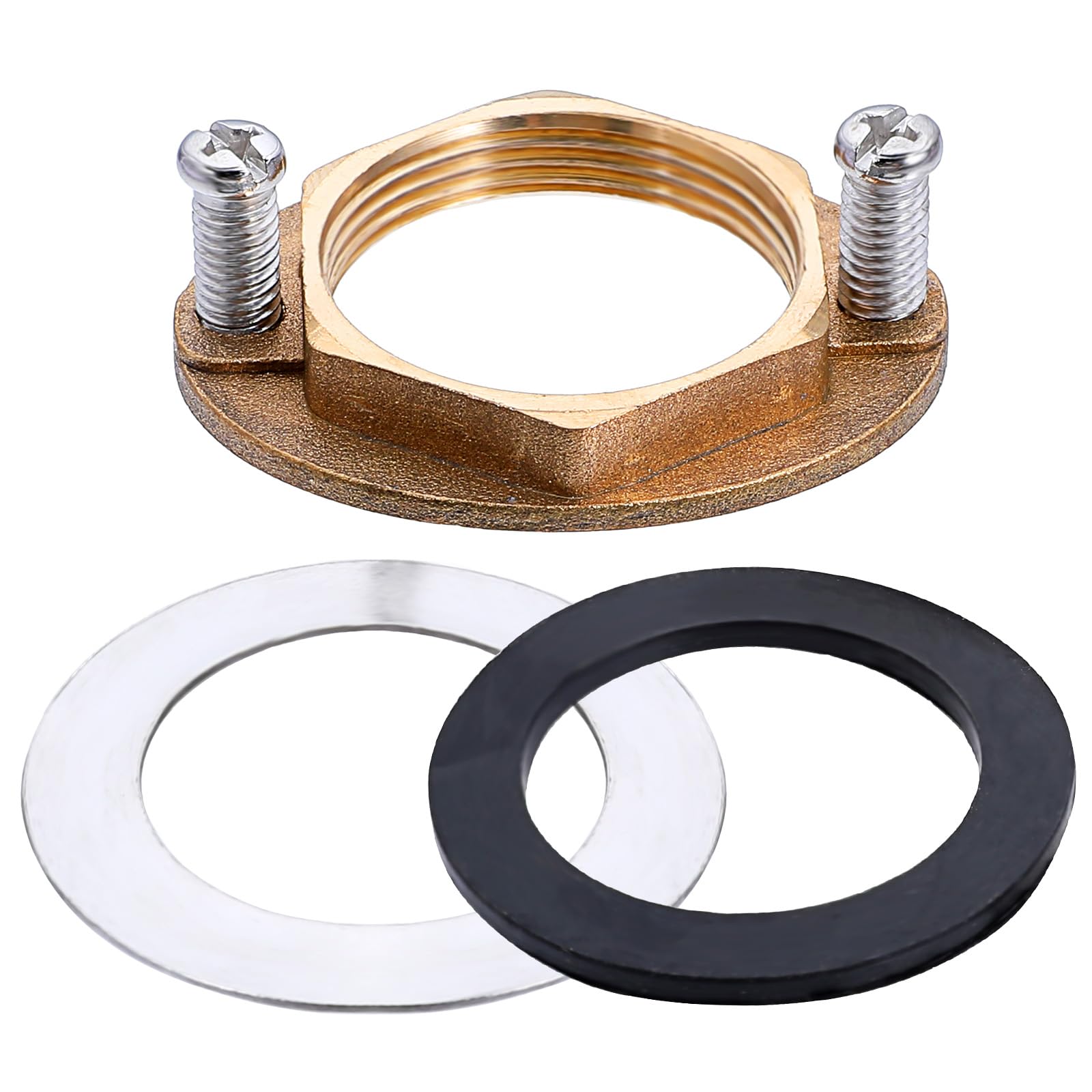 1 Set Brass Faucet Lock Nut Brass Female Locknut Faucet Washers for ...