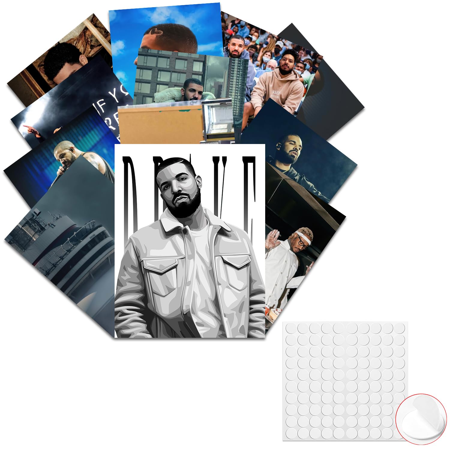 Gtotd Singer Drake Wall Poster 12 Pack With Wall Collage | Desertcart INDIA