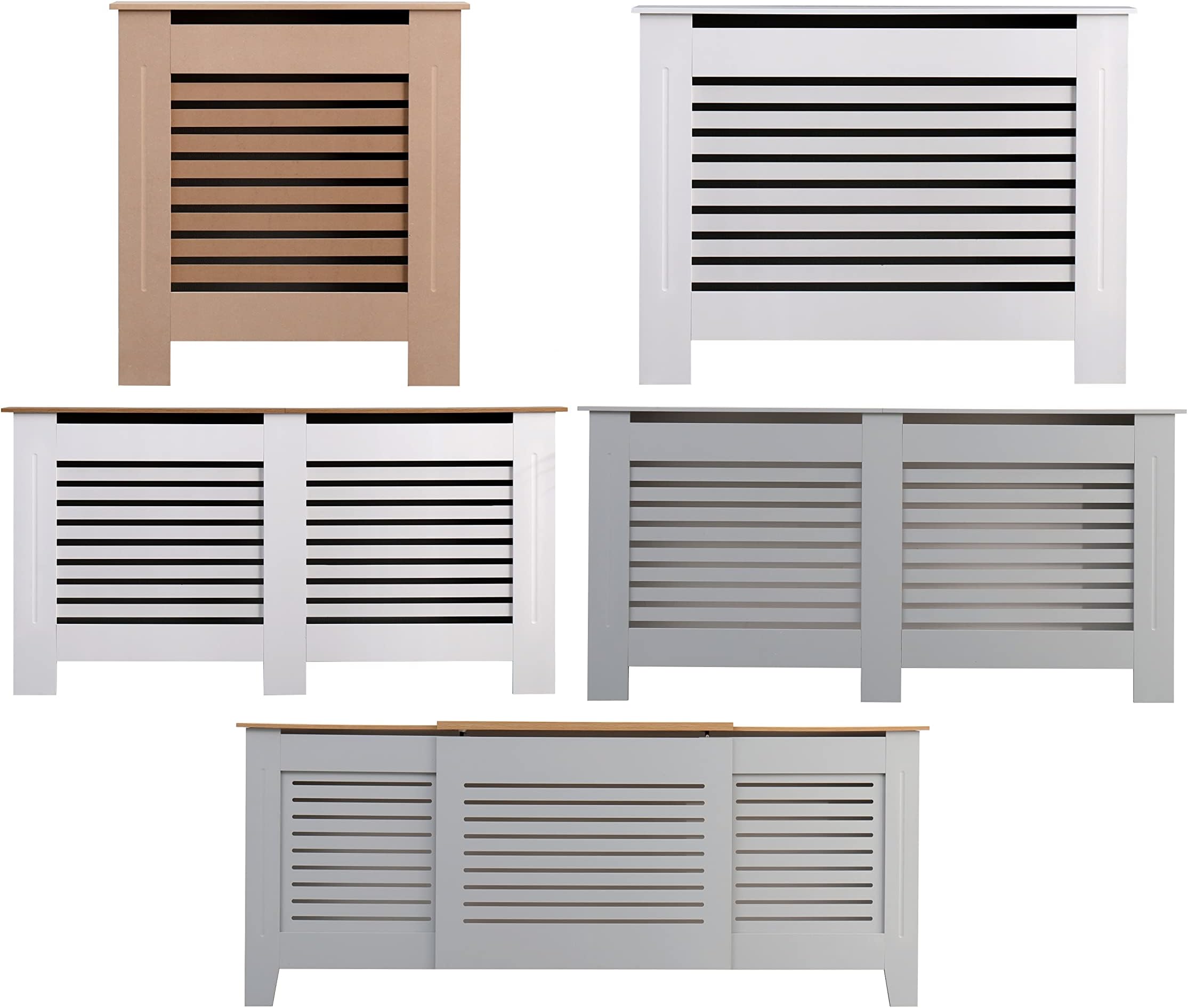 Vida Designs Arlington Radiator Cover White Modern Painted MDF Cabinet ...