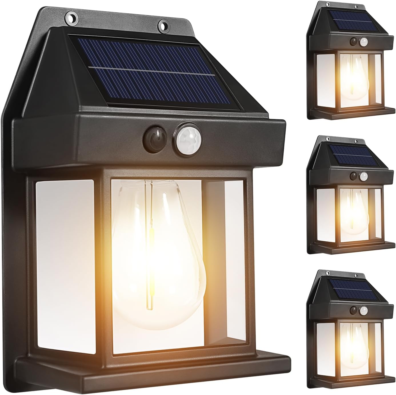 GORLDE Solar Lights Outdoor,Dusk to Dawn Solar Wall Sconce Motion ...