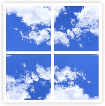 ENERJ Sky Ceiling Light Box, LED Light Cool Ultra Thin Panel, 4 Pcs of ...