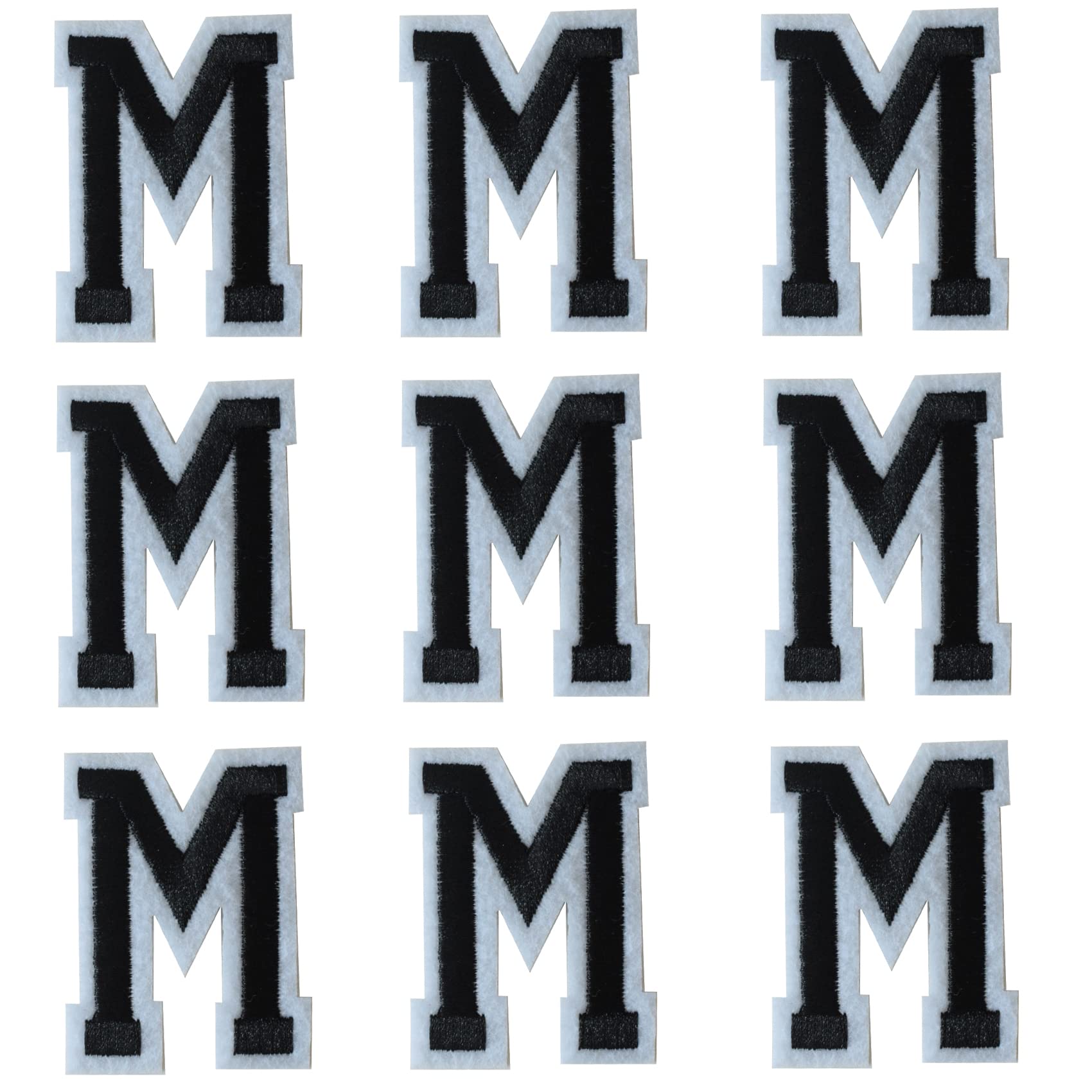Amazon.com: GYGYL Iron on Letters Patches, 9PCS Black "M" Letter ...