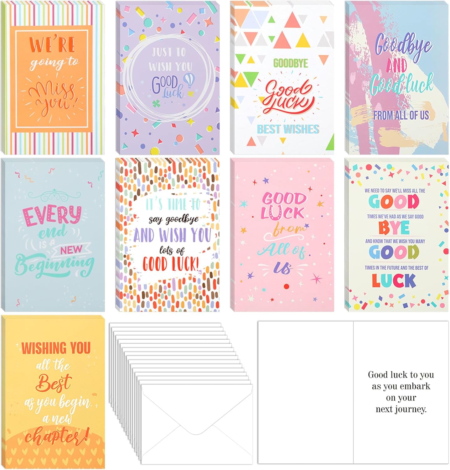 Amazon.com : Motiskyy 36 Sets Coworker Goodbye Cards Bulk with ...