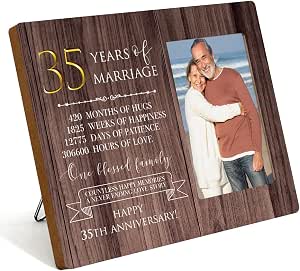 Amazon.com - 35th Anniversary Picture Frame, 35th Wedding Anniversary ...