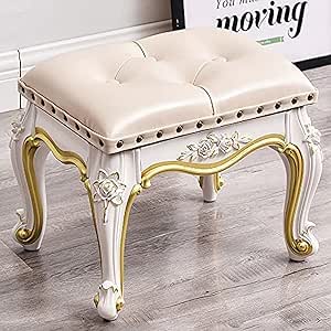 Amazon.com: Footstool, Luxury Hand-Carvedfootrest,Modern Square Foot ...